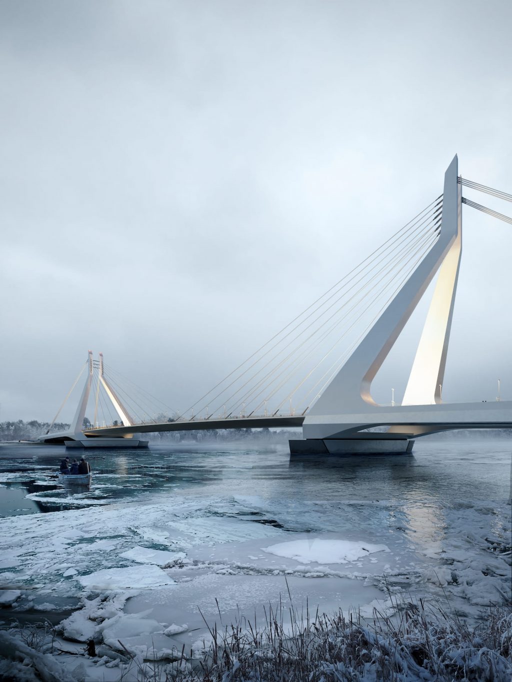 Architectural Animation for the New Danube Bridge | UNStudio x ZOA